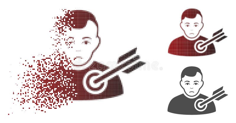 Broken Dot Halftone Target Person Icon with Face Stock Vector ... Broken Dot Halftone Target Person Icon with Face Stock Vector ...