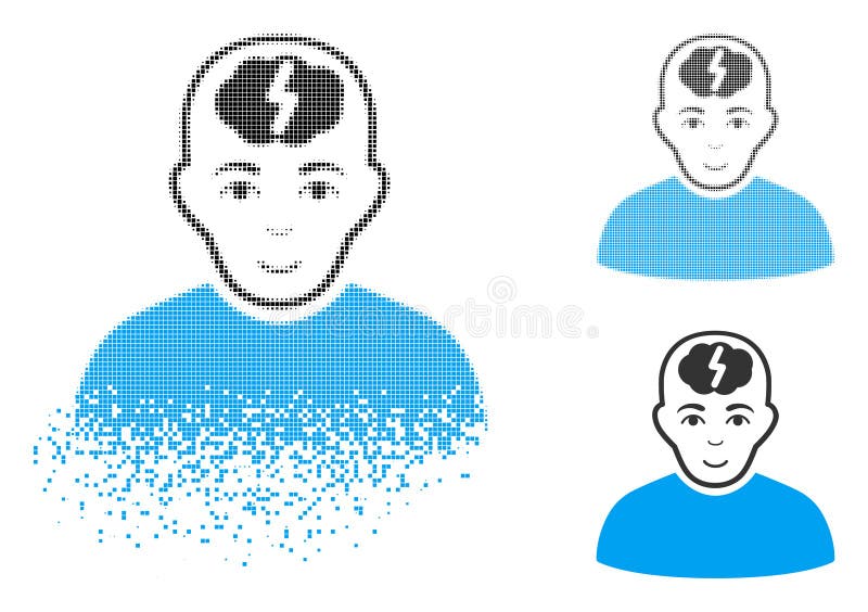 Broken Dotted Halftone Clever Boy Icon with Face Stock Vector ... Broken Dotted Halftone Clever Boy Icon with Face Stock Vector ...