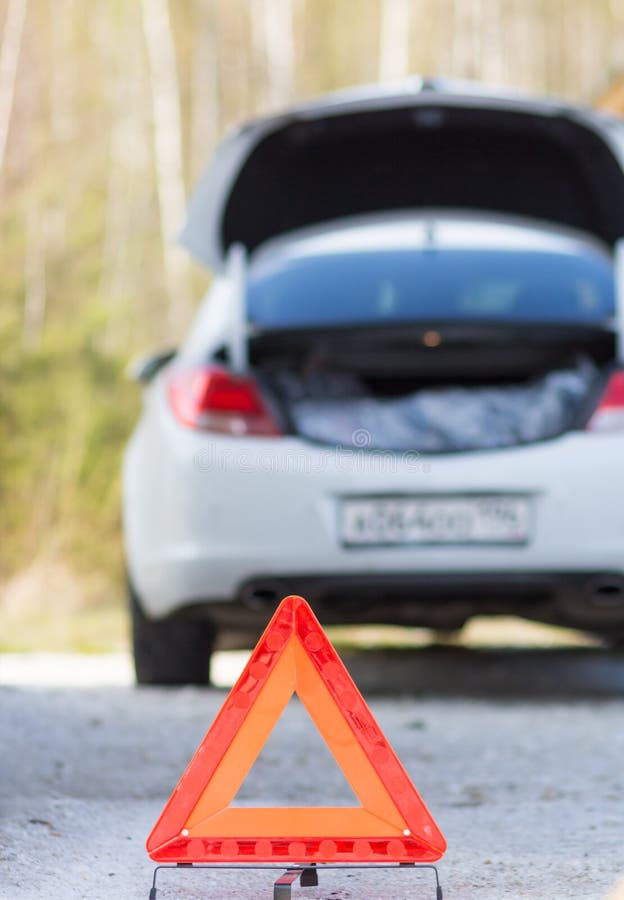 Broken down car stock image. Image of problem, highway - 76219097