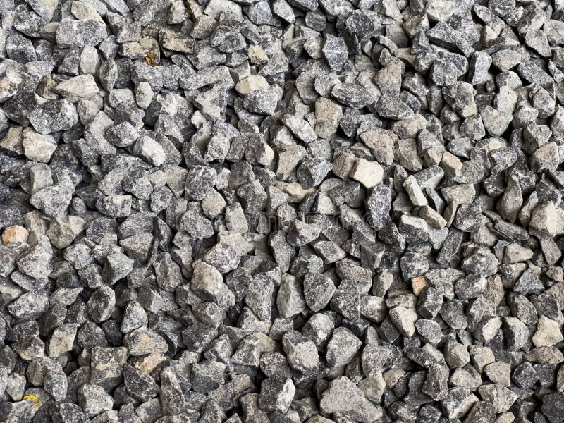Broken Down Granite Stones Used in Construction Industry. Raw Material ...