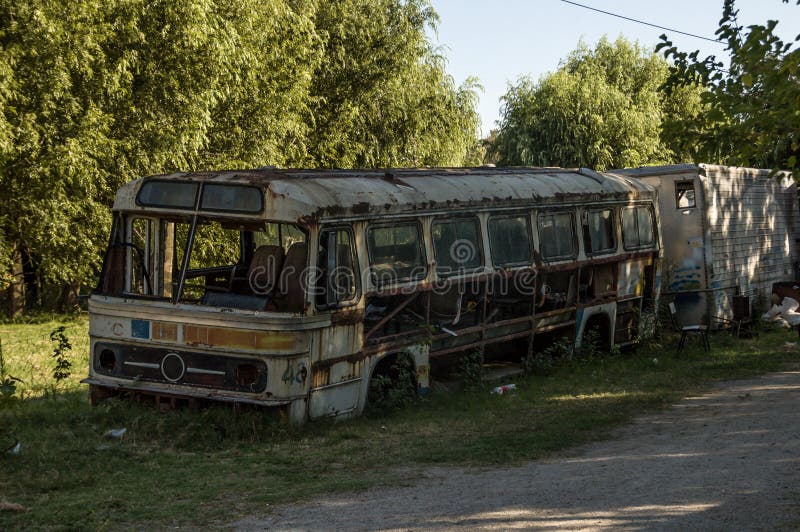 Rusted Broken Down Old Bus Stock Photos - Free & Royalty-Free Stock ...