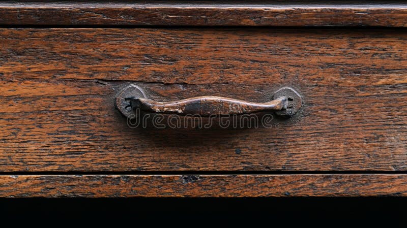 Broken Drawer Handle on Dresser. Stock Photo - Image of retro, wooden ...