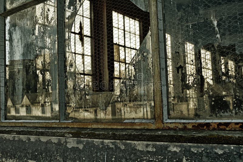 Old Factory Windows, Dirty Broken Stock Image - Image of dirty, factory ...