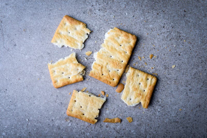 Broken dry crackers stock photo. Image of broken, pastry - 196267756