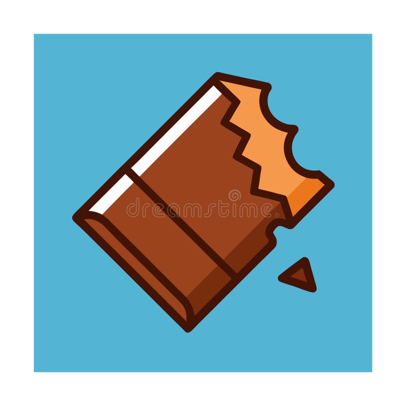Broken Edge Milk Chocolate Icon Stock Vector - Illustration of ...