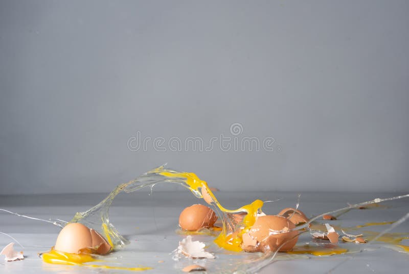 Broken egg on the floor stock image. Image of crack - 192950153
