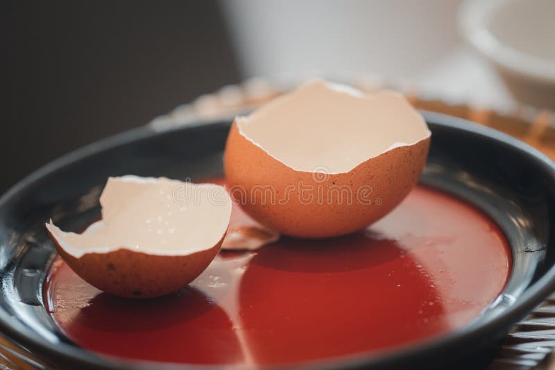 Broken egg shell stock photo. Image of boiled, easter - 203976154
