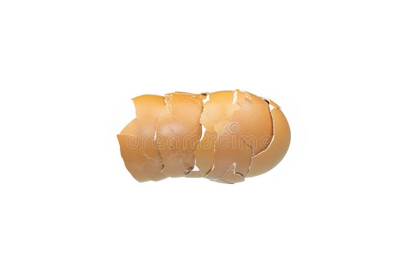Broken Empty Egg Shell Isolated On White Background Stock Photo - Image ...