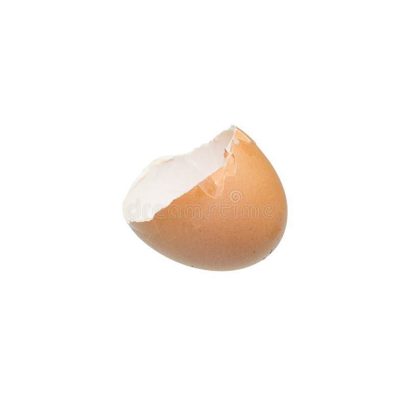 Broken Egg Shell On White Background Stock Photo - Image of object ...