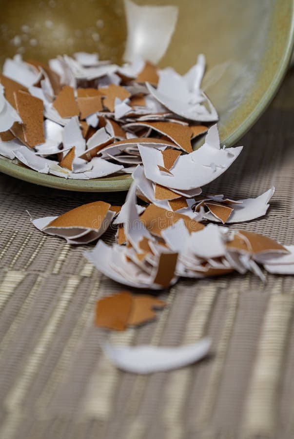 Broken Egg Shells ,Recycling Kitchen Waste, Crushed Egg Shells for the ...
