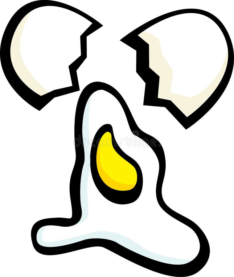 Broken Egg Vector Illustration Stock Vector - Illustration of chicken ...