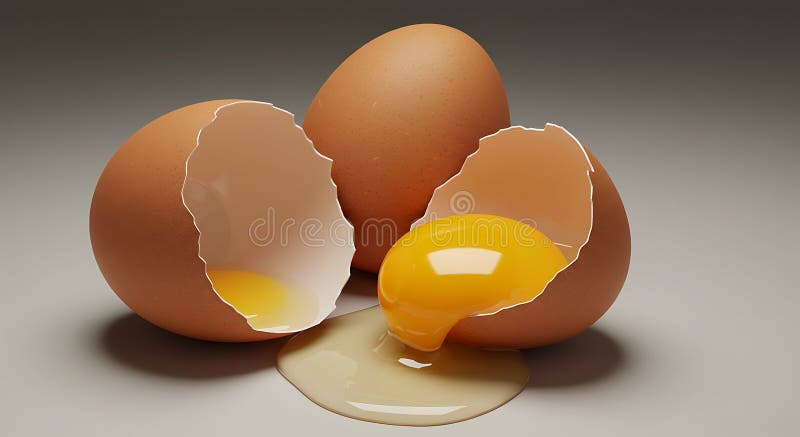 Broken Eggshell Still Life: Yolk and Shell Artistic Composition Stock ...