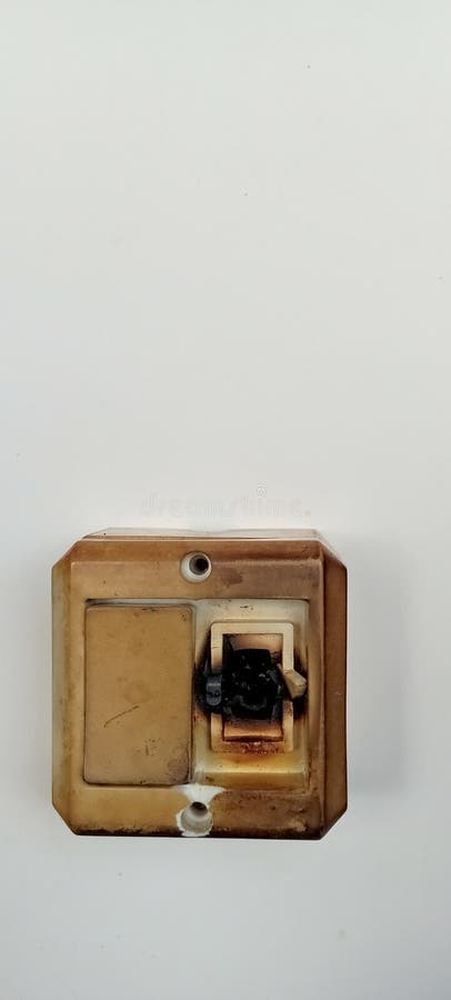 Broken Electric Single Switch Stock Image - Image of iron, lighting ...