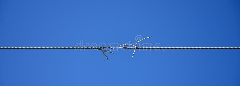 Broken electric wire stock photo. Image of generation - 42975904