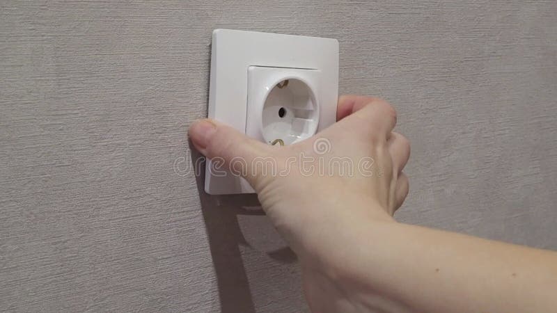 Broken Electrical Outlet, Risk of Electric Shock Stock Footage - Video ...