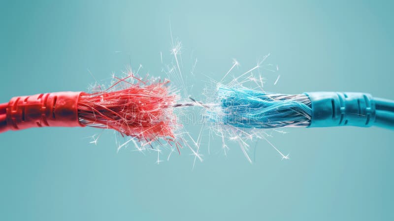 The Broken Electrical Wires. AI Generated Stock Illustration ...