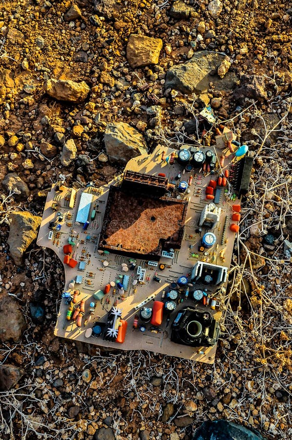 A Broken Electronic Device is Laying on the Ground Stock Image - Image ...