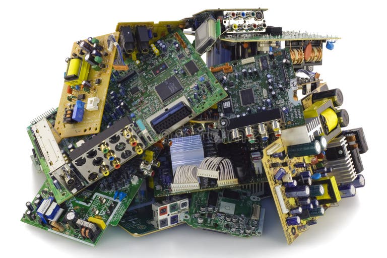 Broken Electronics on a Garbage Dump Stock Photo - Image of chips ...