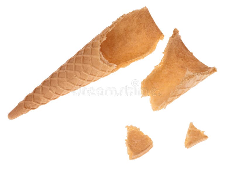 Empty Sugar Wafer Icecream Cones Stock Image - Image of parlor, pastry ...