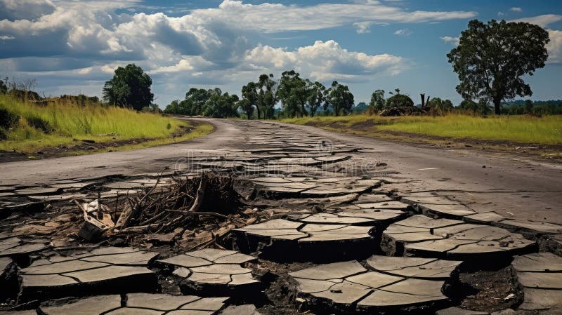 Broken end of stock image. Image of erosion, pavement - 361806205