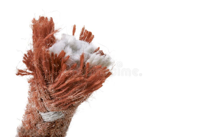 The Broken End of the Sailing Rope. Broken Rope Used To Pull the Sails ...