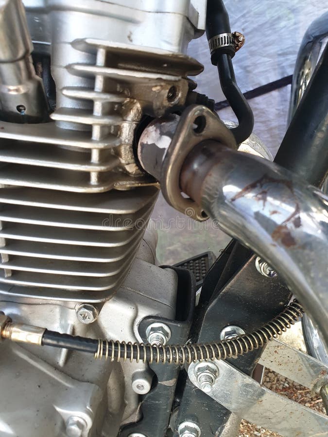 Broken Engine Chrome and Missing Screws Stock Photo - Image of screws ...