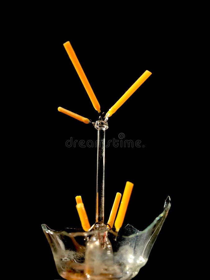 Broken, Exploded LED Lamp Inside Art Stock Photo - Image of light ...