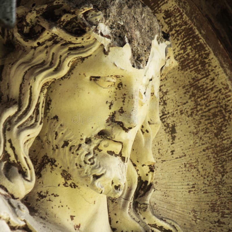 Broken Face of Jesus Christ Stock Image - Image of church, grey: 49604015