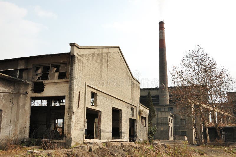 Empty factory interior stock image. Image of construction - 20123927