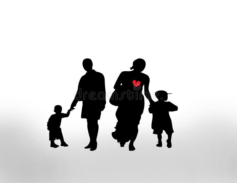 Broken Family stock illustration. Illustration of disagreement - 46793761