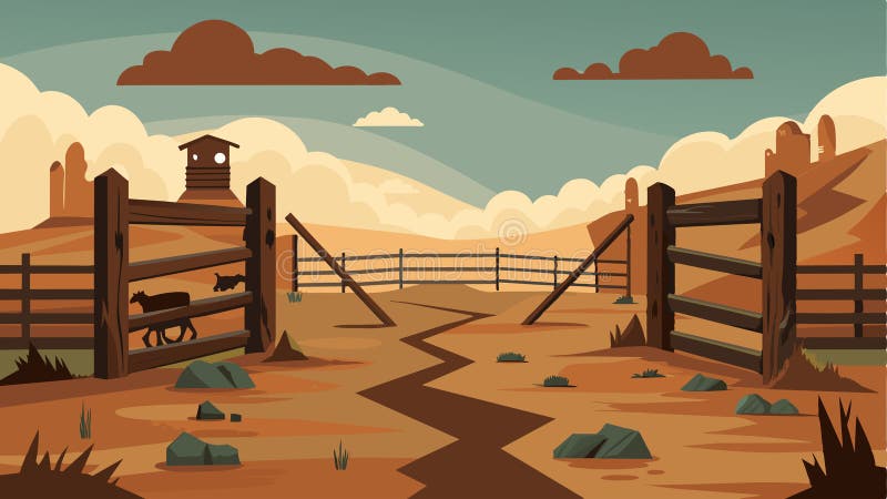 A Broken Fence Marks the Entrance To an Abandoned Cattle Ranch Its ...