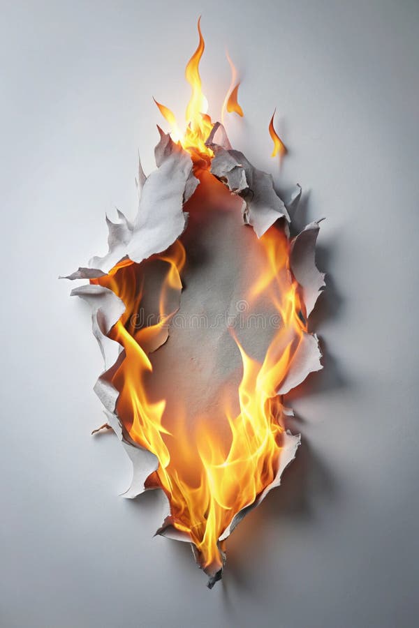 Grey Paper Fire Broken for Your Presentation Background Stock ...