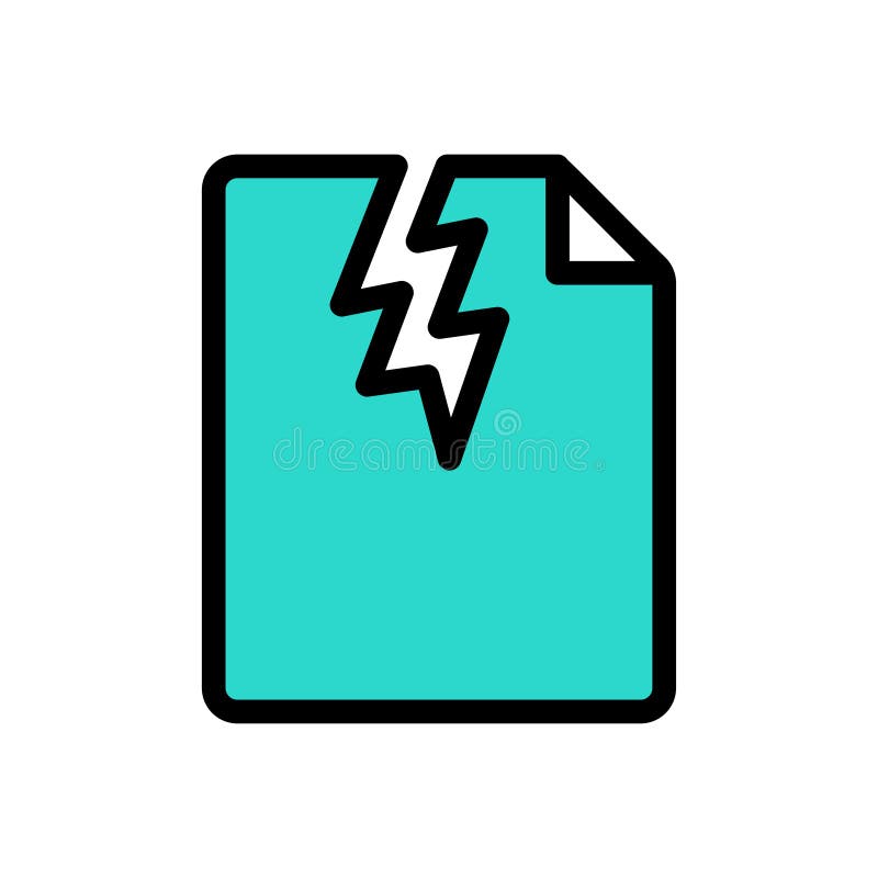 Broken file stock vector. Illustration of note, file - 216655842