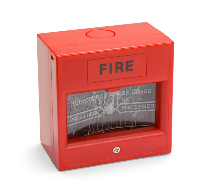 Broken Fire Alarm Plastic Box Switch Stock Photo - Image of outer ...