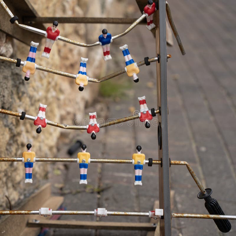A Broken Foosball Table stock image. Image of finished - 315977037