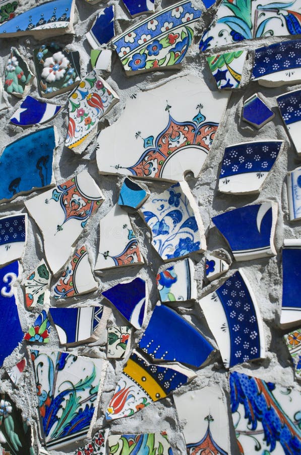 Broken Fragments of Turkish Pottery Stock Image - Image of ceramic ...
