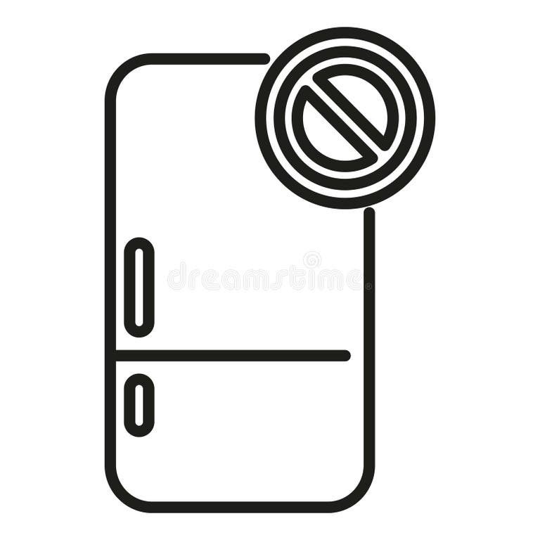Broken Fridge Icon Outline Vector. Repair Service Stock Vector ...