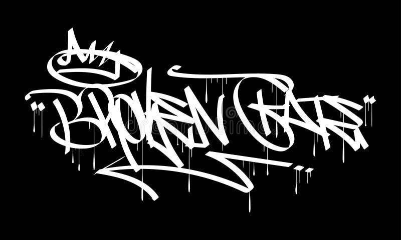 BROKEN GATE Graffiti Tag Style Design Stock Vector - Illustration of ...