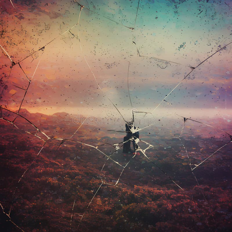 Broken Glass on the Background Colorful. Abstract Wallpaper Art Design ...