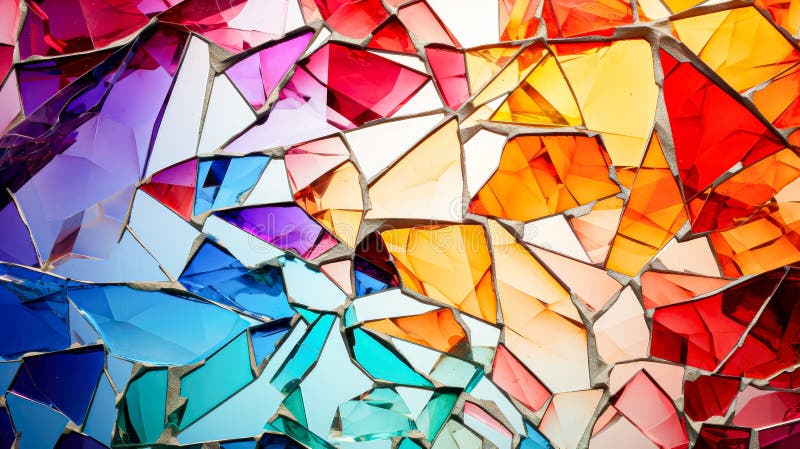 Broken Glass Background. Colorful Broken Glass Texture Stock Photo ...