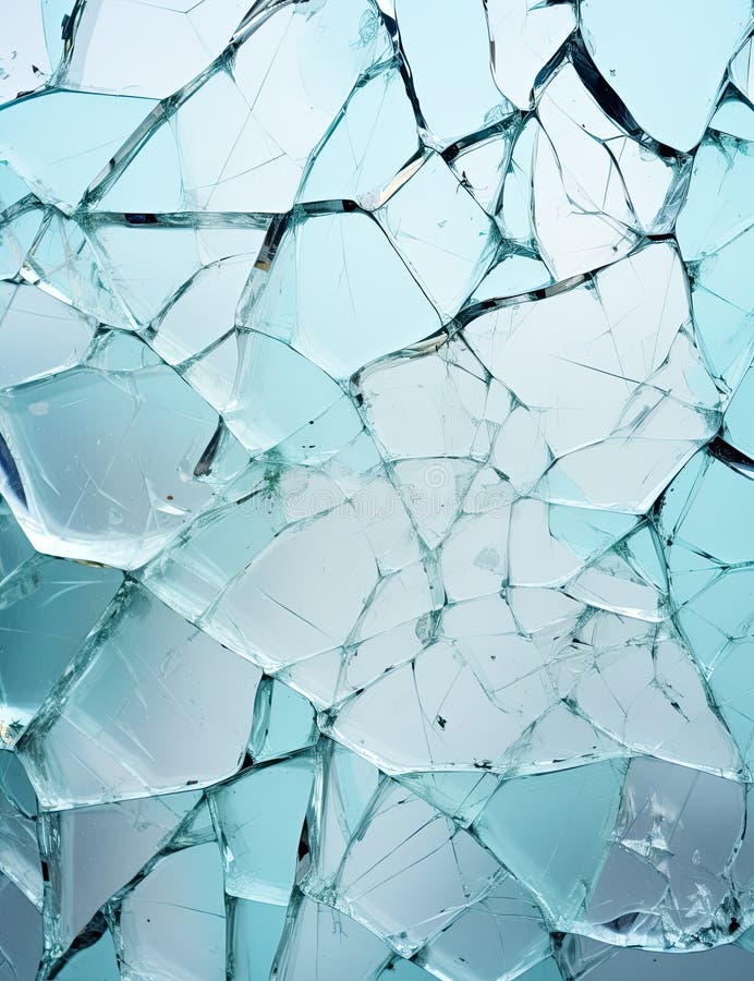 Broken Glass Background White Mint Blue Silver Pastel Colors Stock ...