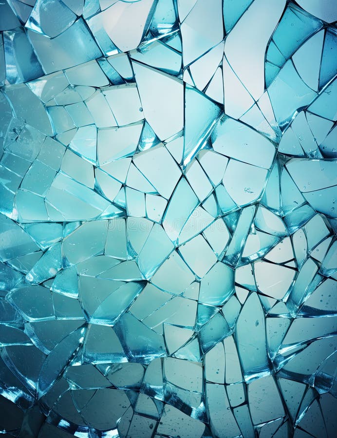 Broken Glass Background White Mint Blue Silver Pastel Colors Stock ...