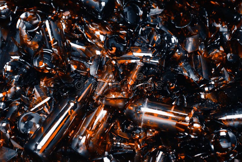 Broken Glass Beer Bottles Top View. Broken Glass Texture Top View ...