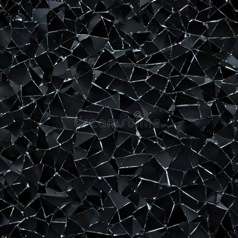 Broken Glass on Black Background Stock Illustration - Illustration of ...