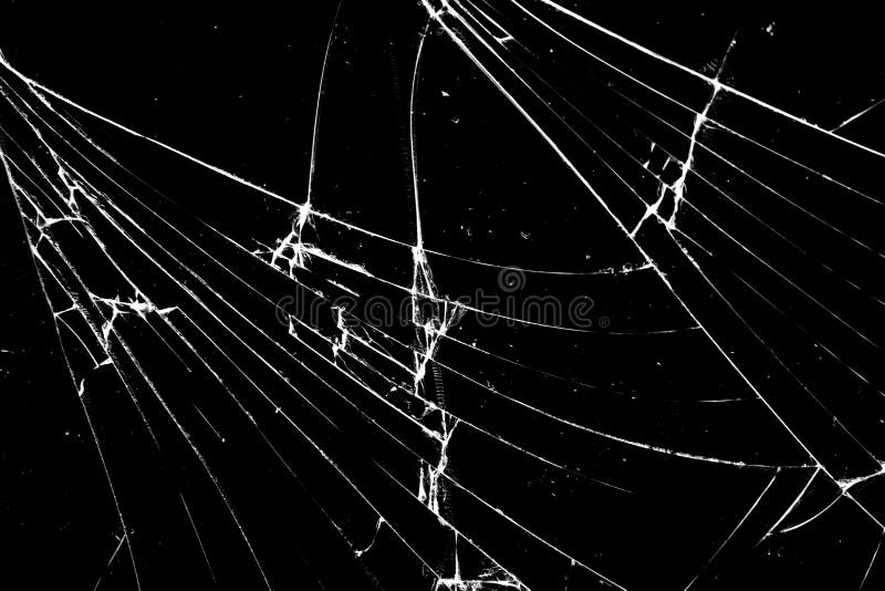 Broken Glass on a Black Background Stock Photo - Image of cleft ...