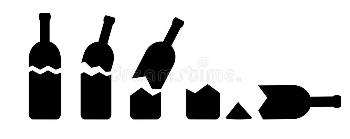 Broken Glass Bottle Pieces Stock Illustrations – 119 Broken Glass ...