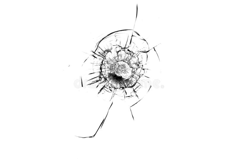 Broken Glass from a Bullet. Texture of Broken Glass. Stock Photo ...