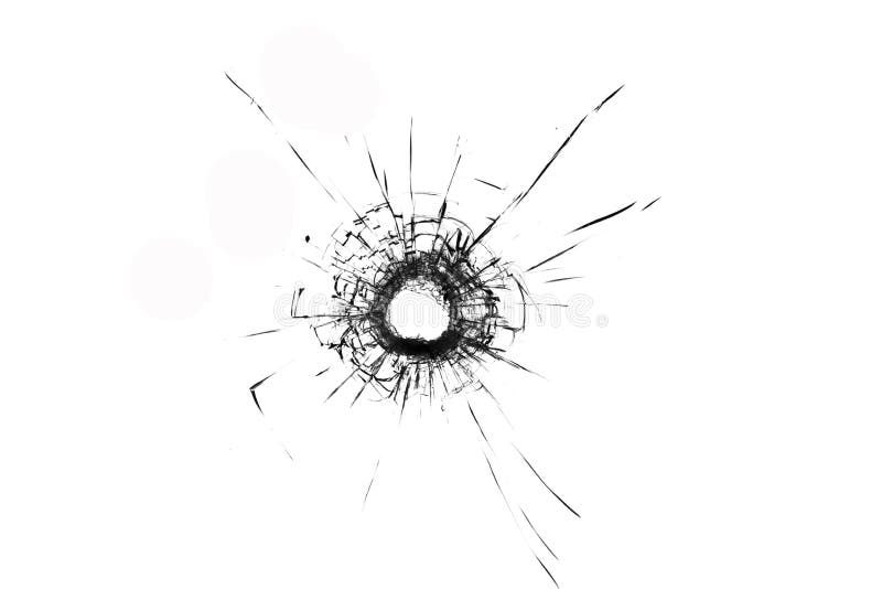 Broken Glass from a Bullet. Texture of Broken Glass. Stock Image ...