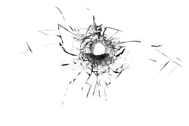 Broken Glass from a Bullet. Texture of Broken Glass. Stock Image ...