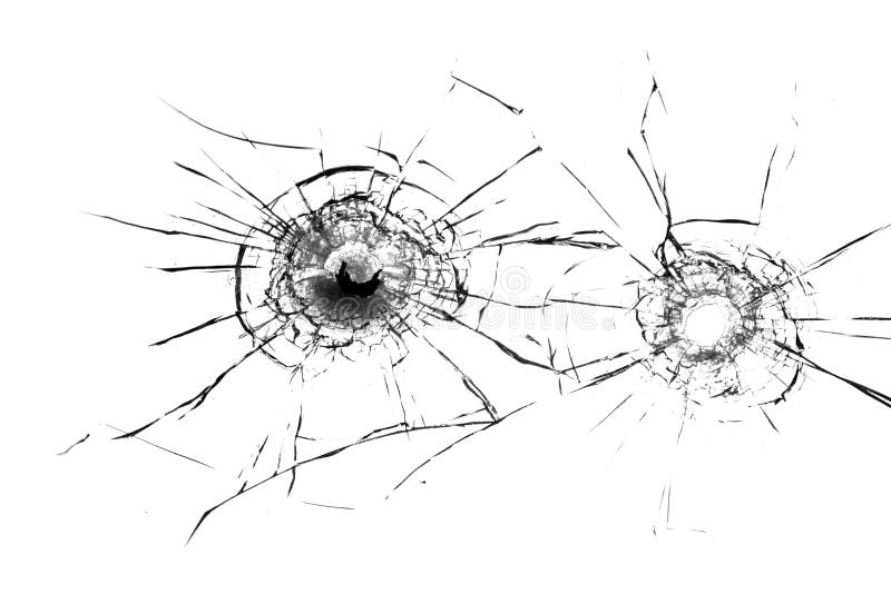 Broken Glass from a Bullet. Texture of Broken Glass. Stock Image ...